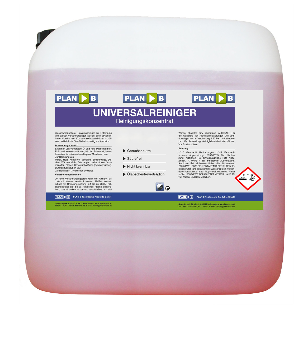 Plan B Universalreiniger | 30 Liter | 90-00029