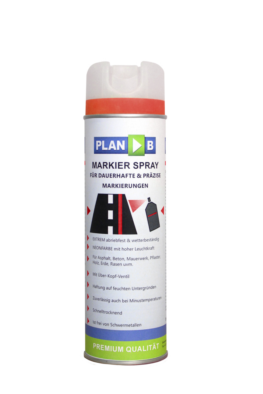 Markierspray Wand & Boden NEONFARBEN 500ml | rot | 12-00102